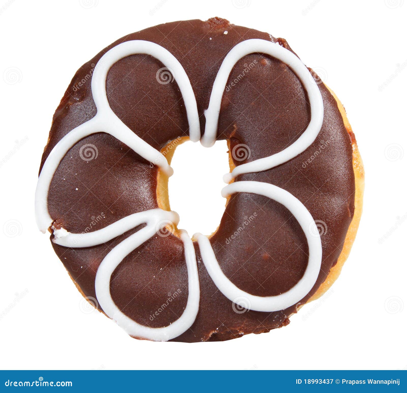 Creamy Delicious Donut (doughnut) Isolated Stock Image - Image of white ...