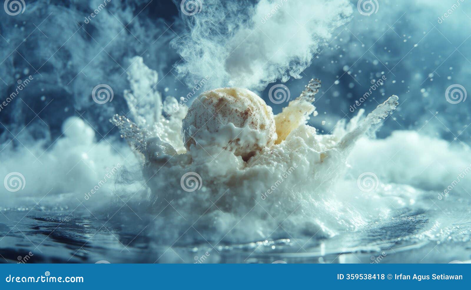 Ice Cream Explosion In Waffle Cone, Midair, Splashes, Chocolate, Wafer ...