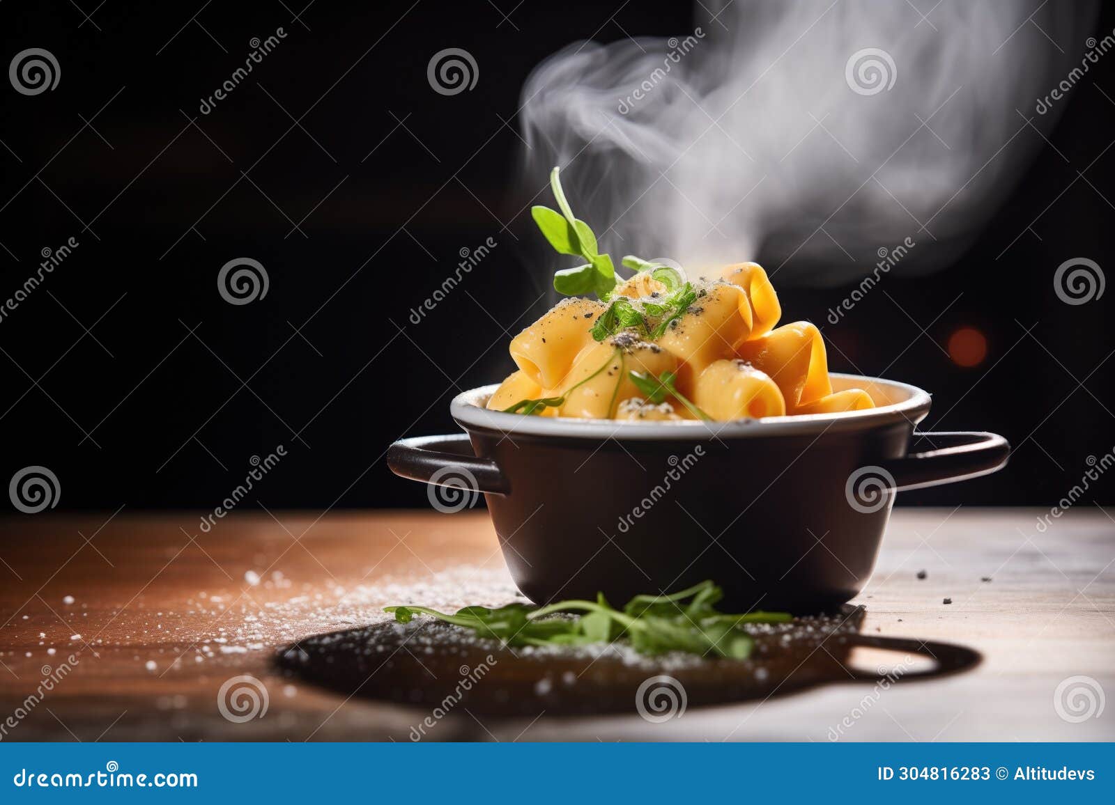 Creamy Mac and Cheese Close-up with Steam Stock Image - Image of steamy ...