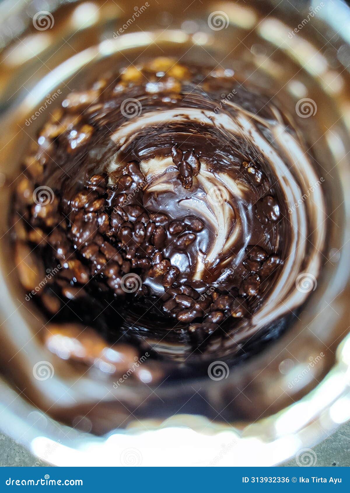 Creamy Melted Chocolate Makes Life Feel Good Stock Photo - Image of ...
