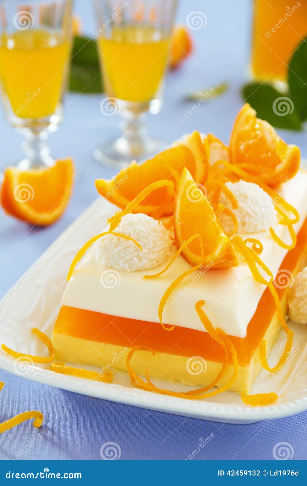 Creamy orange jelly stock photo. Image of cotta, celebration - 42459132