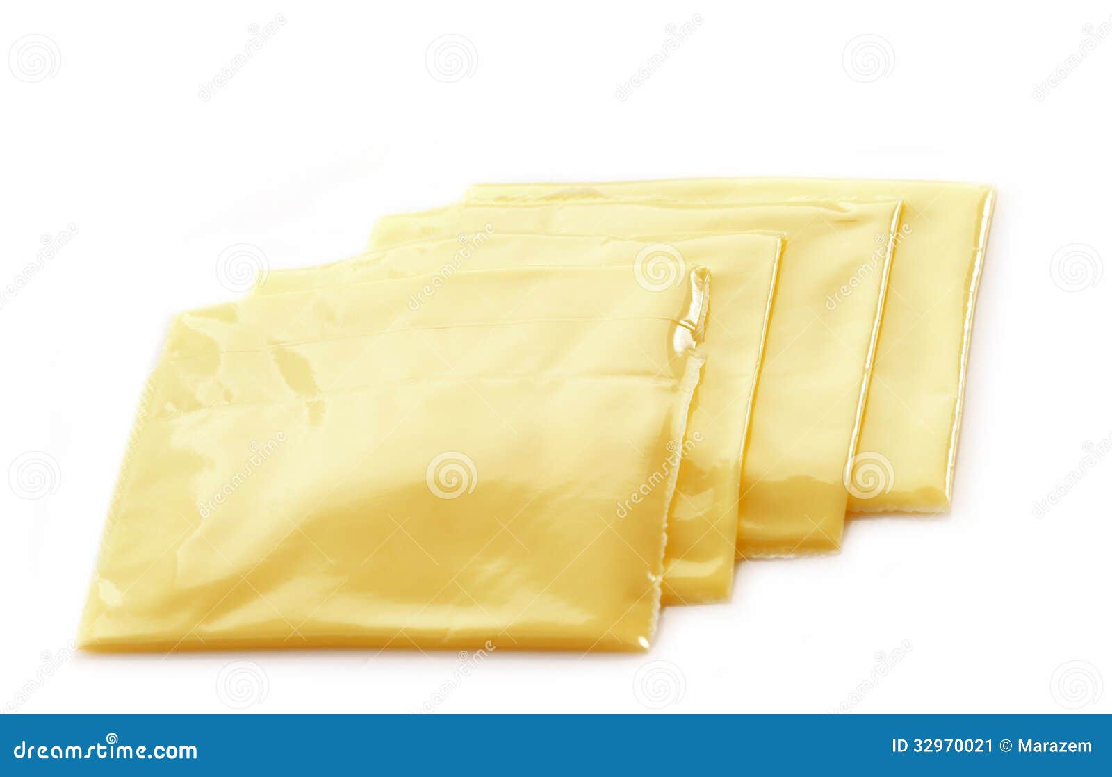 Creamy Processed Cheese Slices Stock Image - Image of product, creamy ...