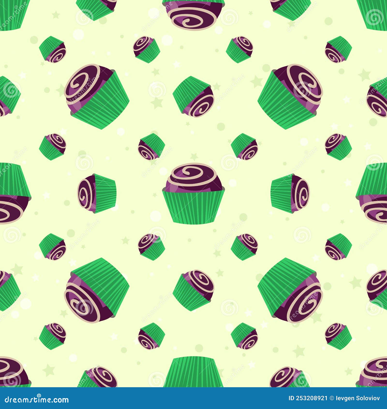 Green Candy Seamless Pattern Background Stock Vector - Illustration of ...