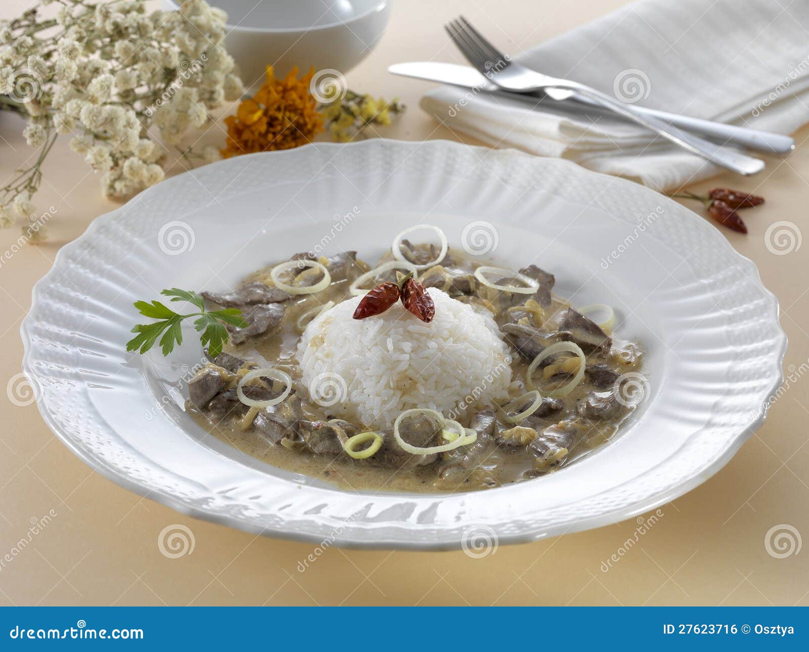Creamy sheep liver stock photo. Image of meal, food, knife - 27623716