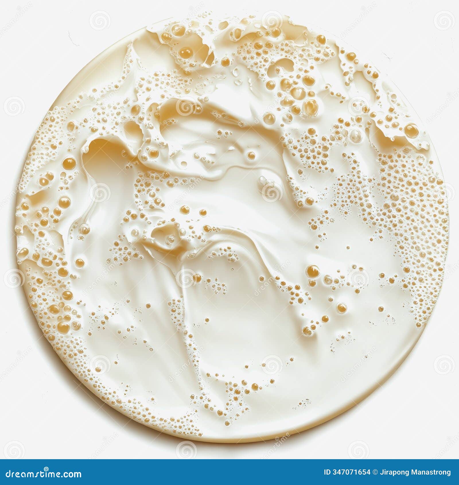 Creamy Smooth Surface with Bubbles and Swirls, Abstract Design of ...
