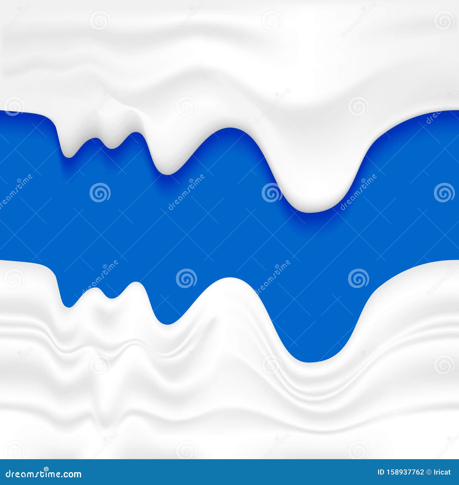 Creamy Splash Wave Seamless Vector Pattern. 3d Realistic Stabilized ...