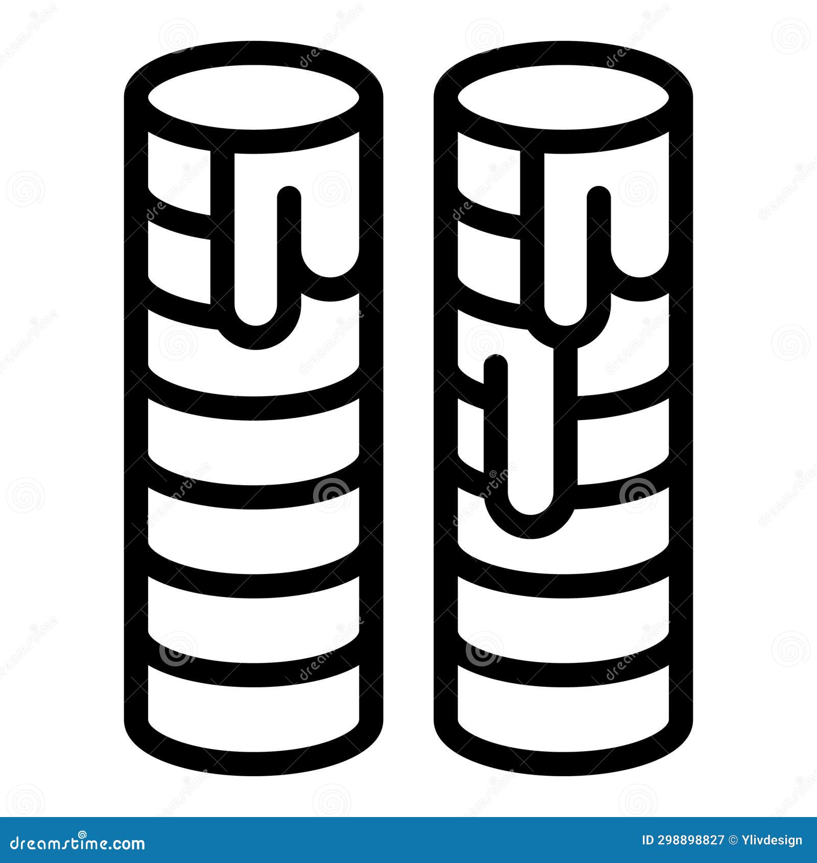 Creamy Wafer Icon Outline Vector. Wafer Pastry Sticks Stock ...