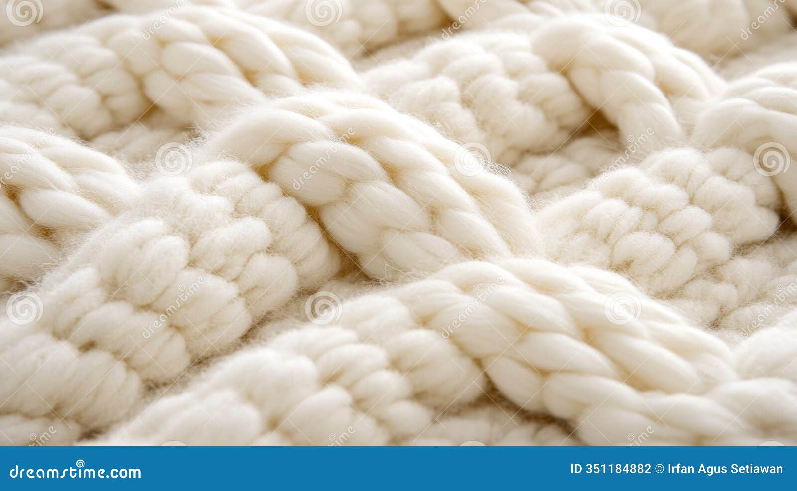 Creamy White Chunky Knit Texture Background Stock Illustration ...