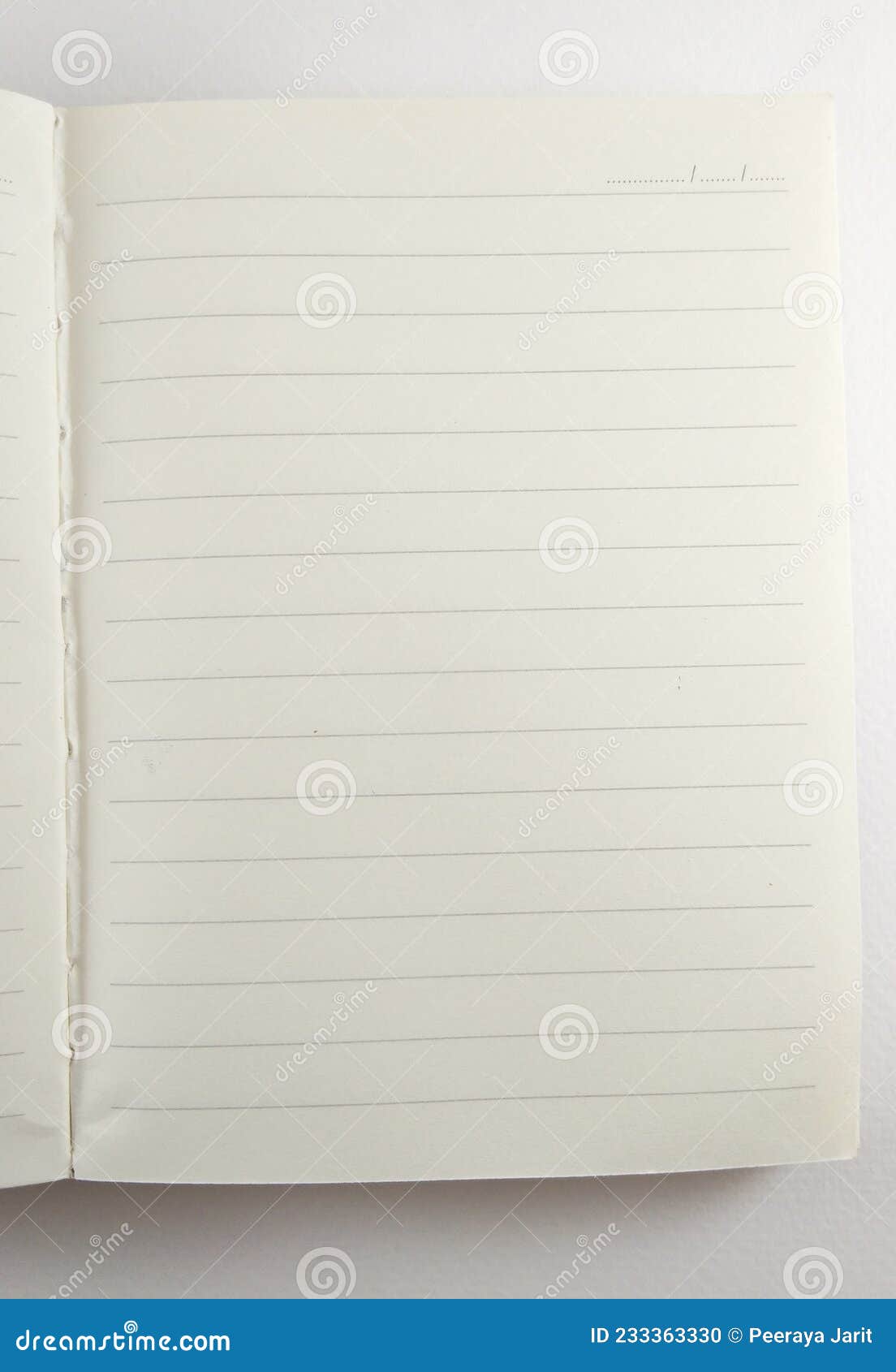 Creamy White Notebook Unfolded in the Middle. V2 Stock Photo - Image of ...