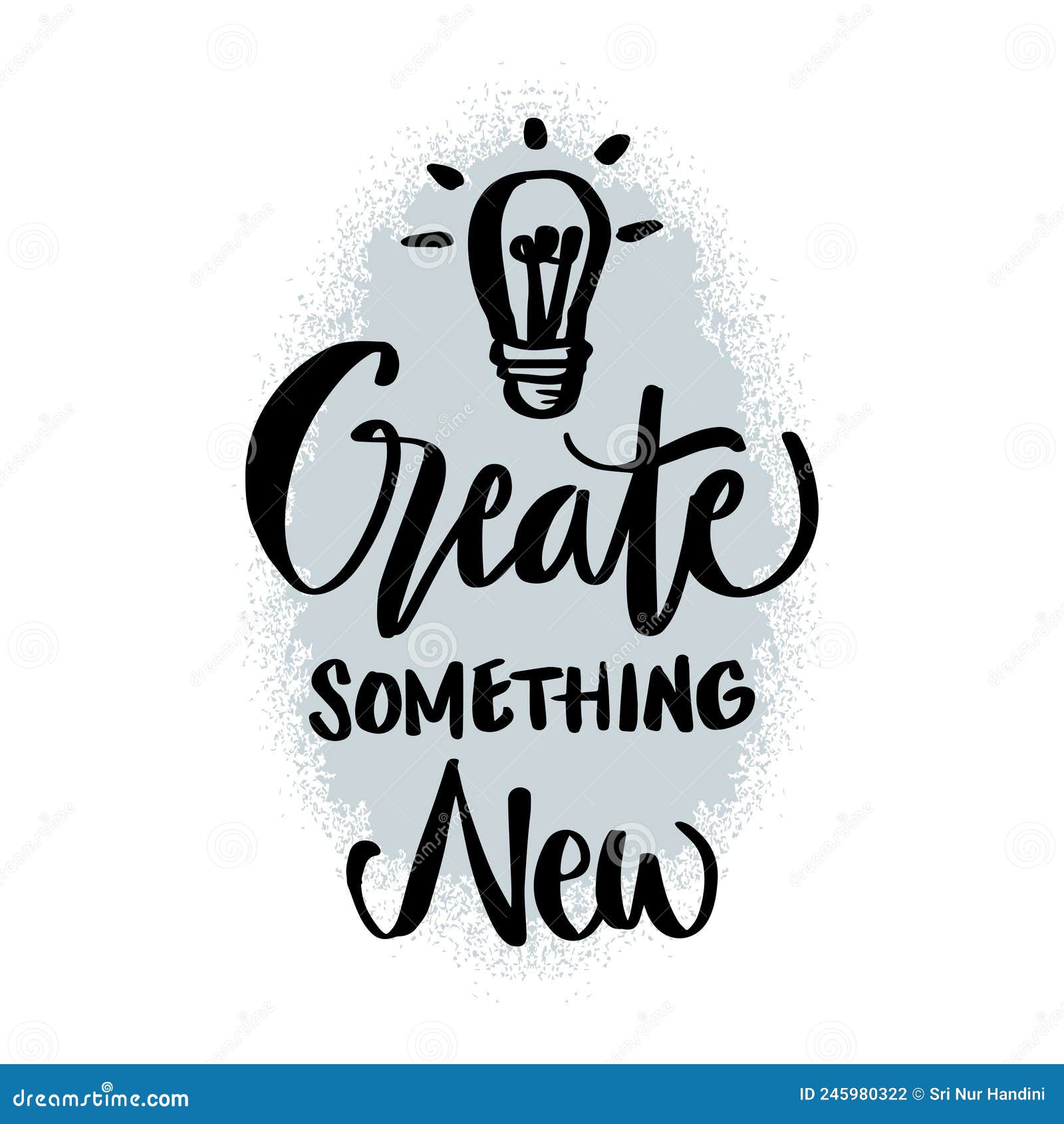 Crear algo nuevo. ilustración del vector. Ilustración de fuente - 245980322