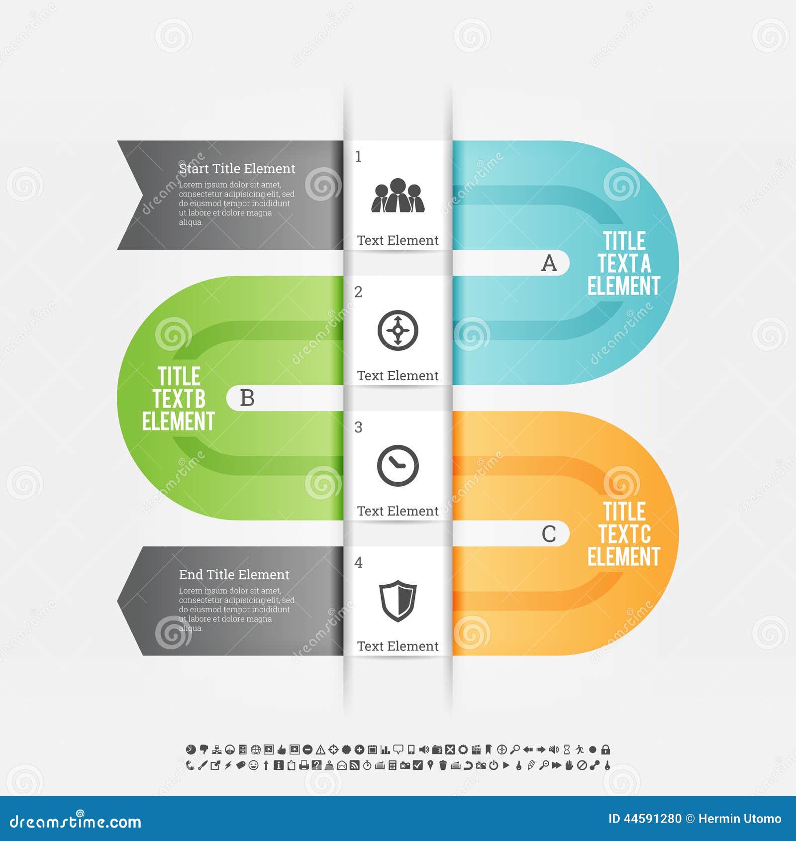 Crease Progress Infographic Stock Vector - Illustration of process ...