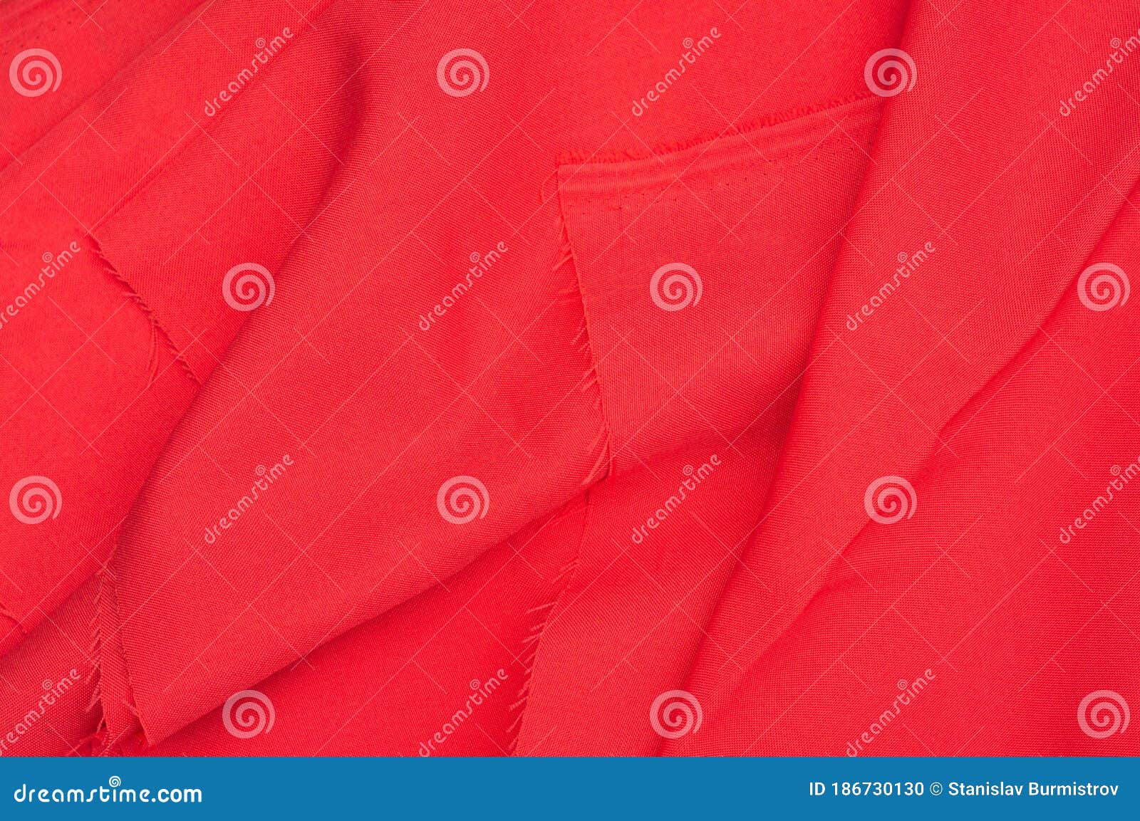 Creased Red Gabardine. Rumpled Texture. Folded Fabric Stock Photo ...
