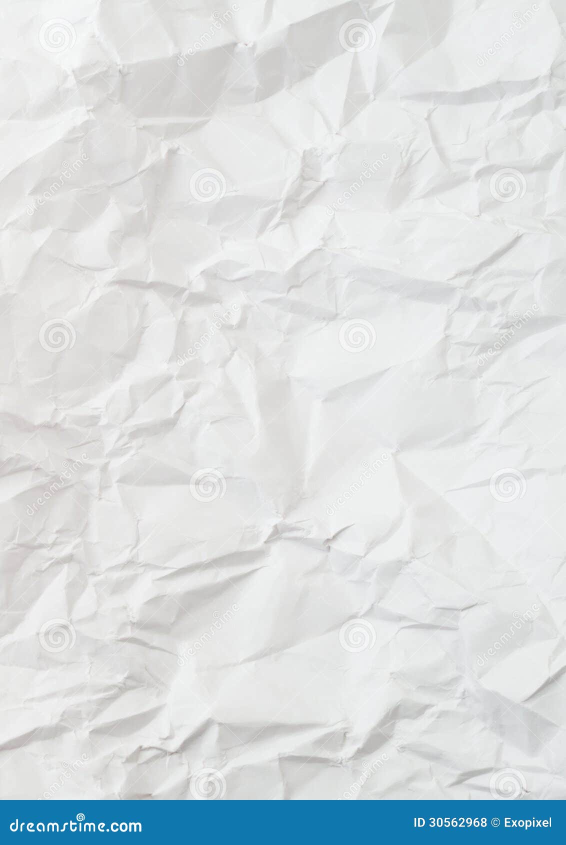 Creased and Wrinkled Crumpled White Paper Stock Photo - Image of aged ...