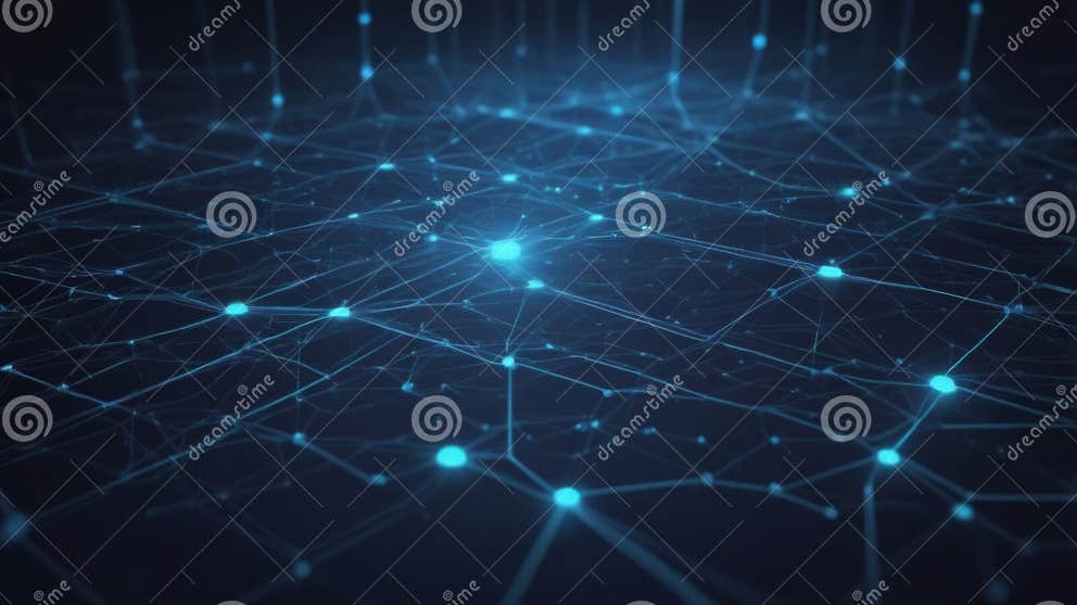 Create an Abstract Background Featuring a Network of Interconnected Digital Grids Stock ...