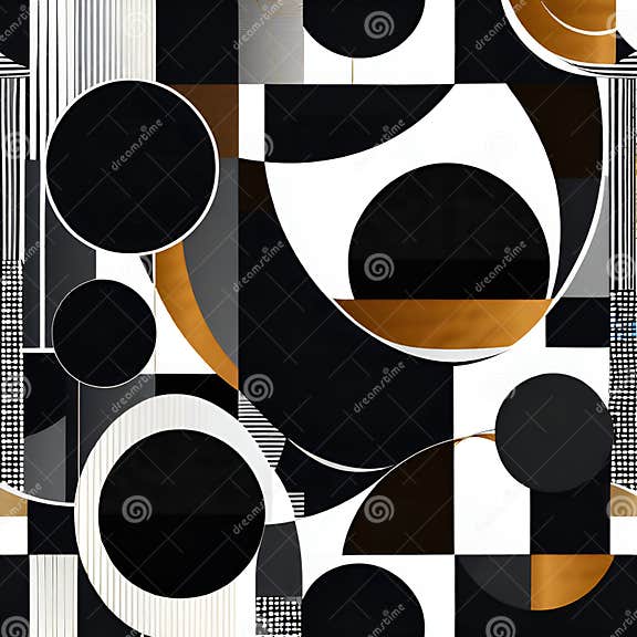 Create an Abstract Geometric Composition Featuring a Harmonious Blend ...