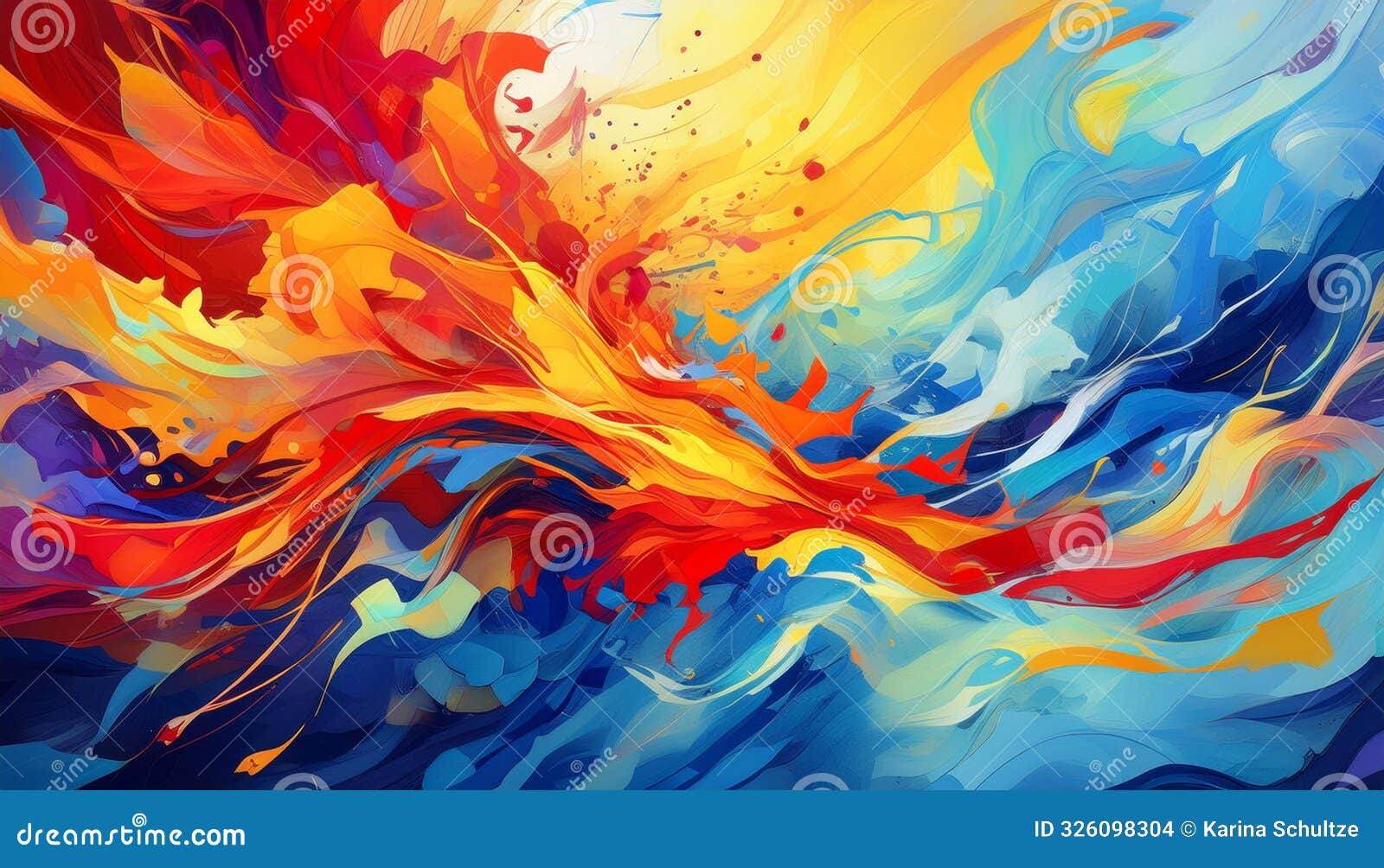 Create an Abstract Piece of Art that Conveys Dynamism and Movement. Use ...