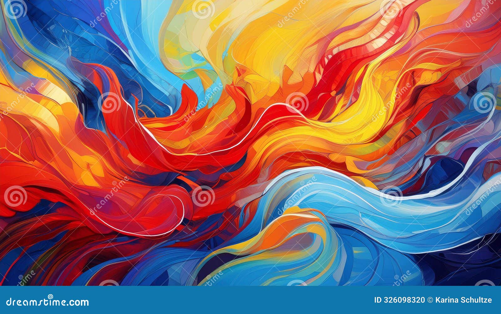 Create an Abstract Piece of Art that Conveys Dynamism and Movement. Use ...
