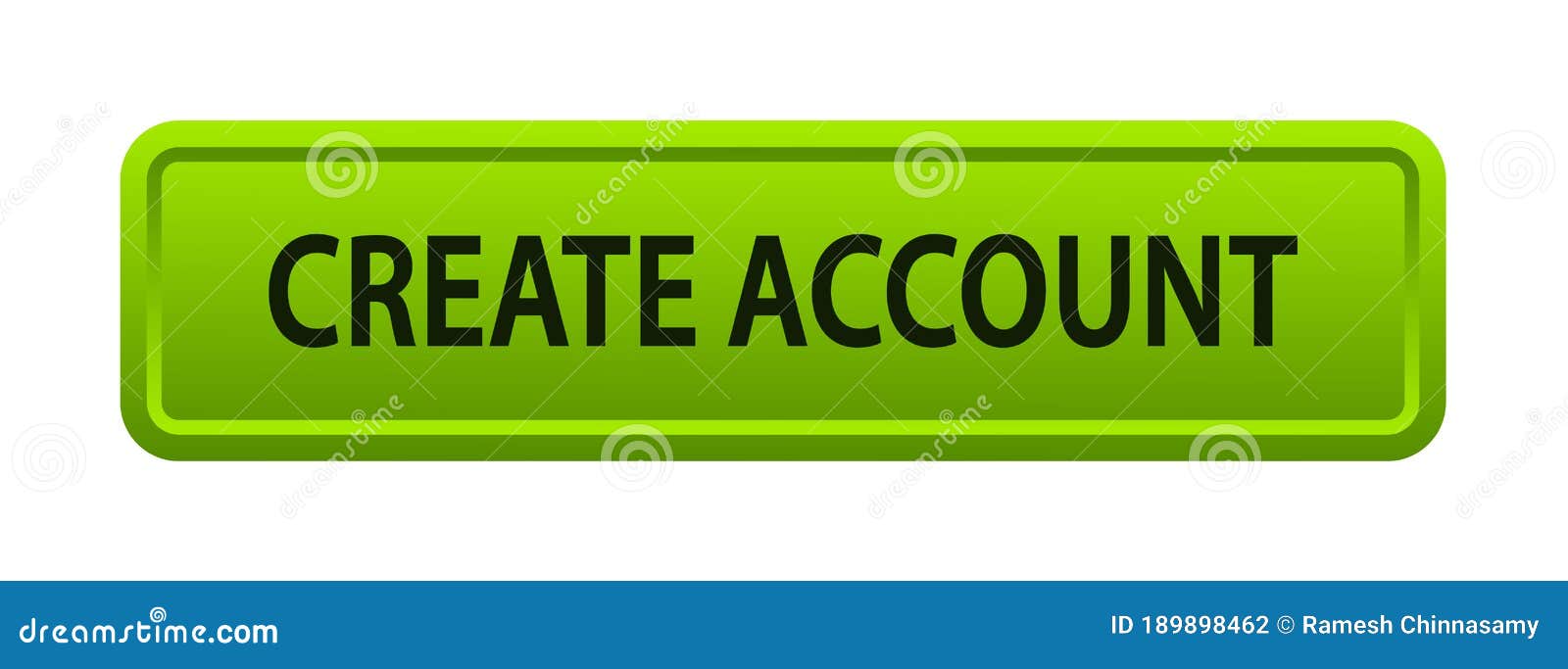 Create account button stock vector. Illustration of flat - 189898462