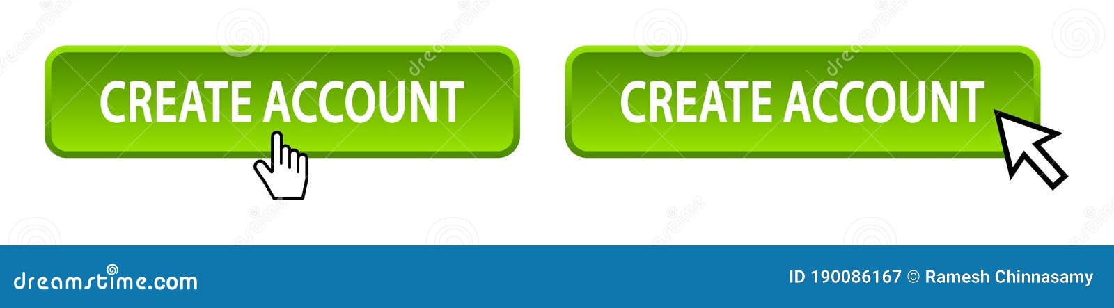 Create account button stock vector. Illustration of creating - 190086167