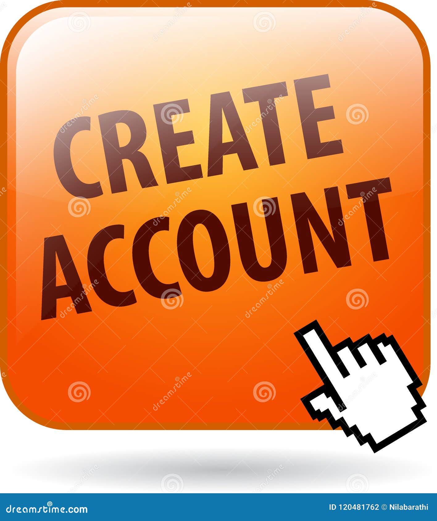 Create account button stock illustration. Illustration of computer ...