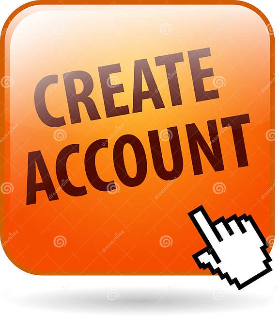Create account button stock illustration. Illustration of computer ...