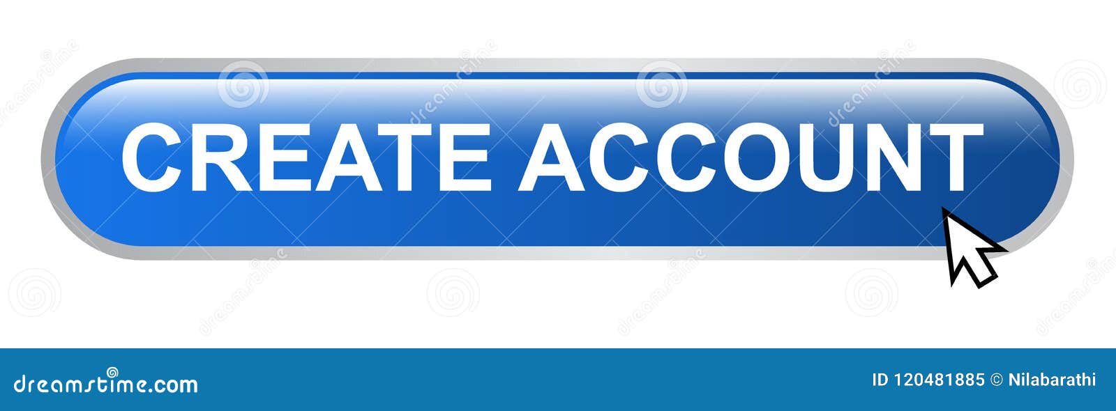 Create account button stock illustration. Illustration of color - 120481885