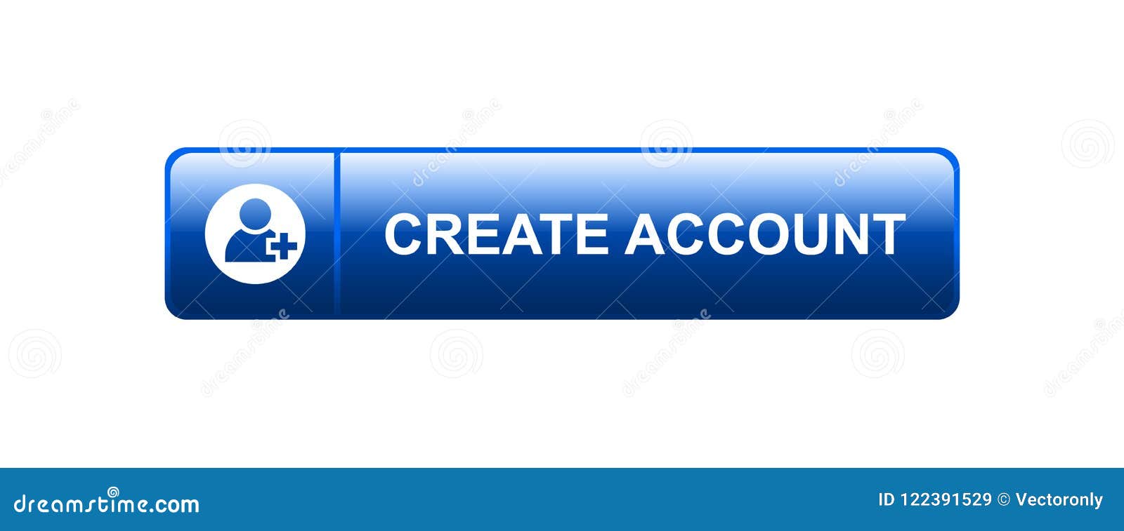 Create account button stock illustration. Illustration of icons - 122391529
