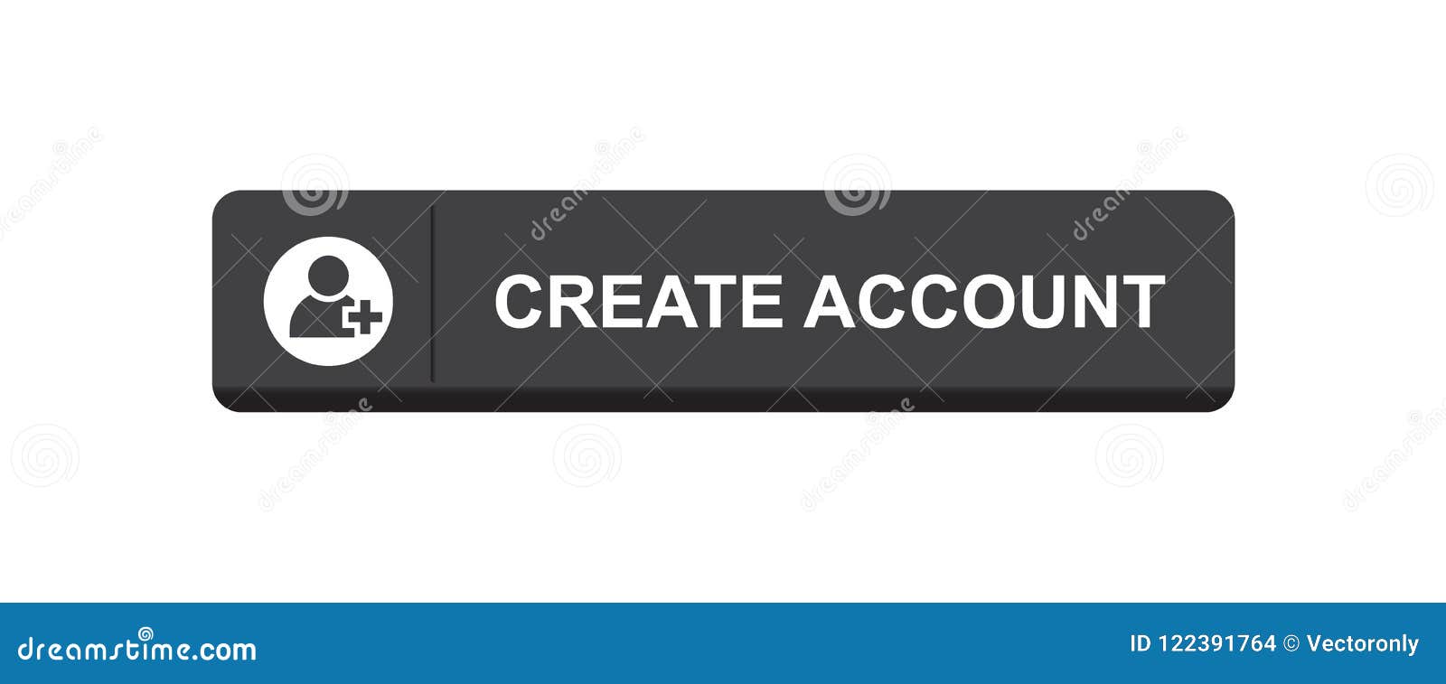 Create account button stock illustration. Illustration of client ...
