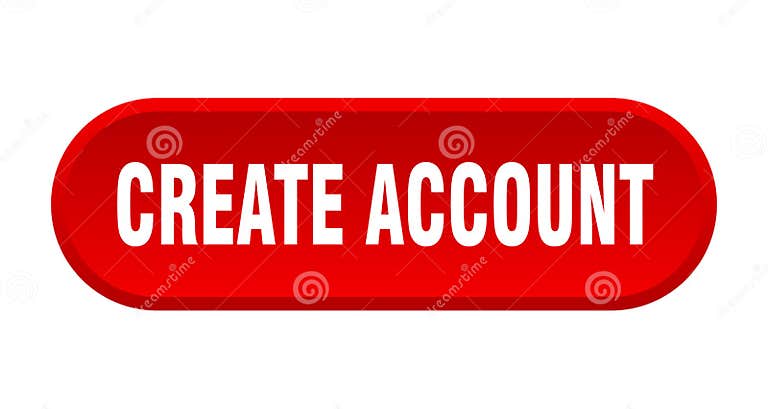 Create account button stock vector. Illustration of banner - 196828744