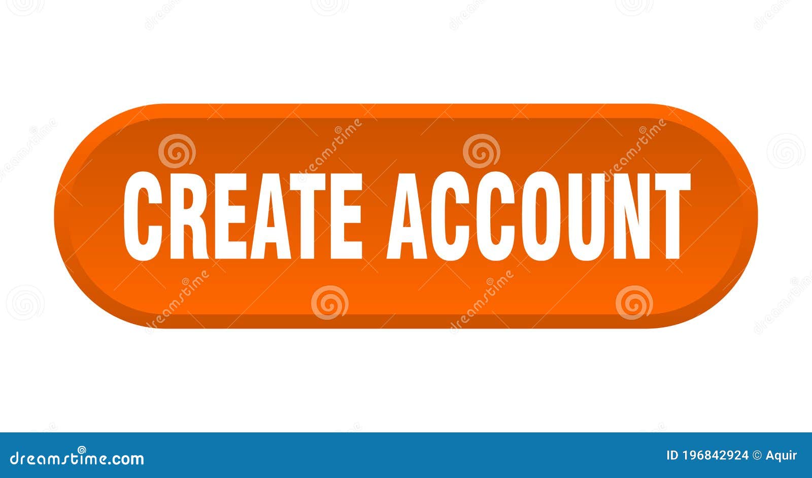 Create account button stock vector. Illustration of orange - 196842924