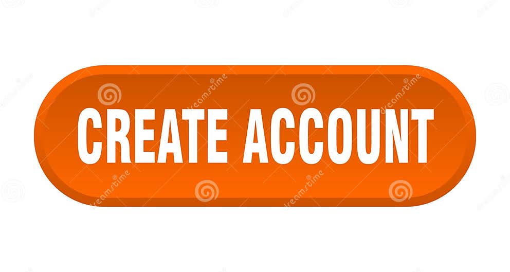 Create account button stock vector. Illustration of orange - 196842924