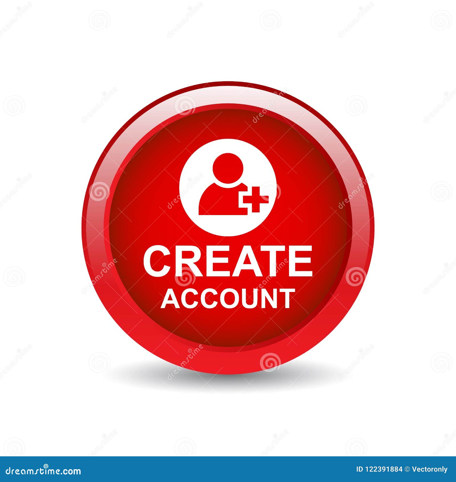 Create account button stock illustration. Illustration of banner ...