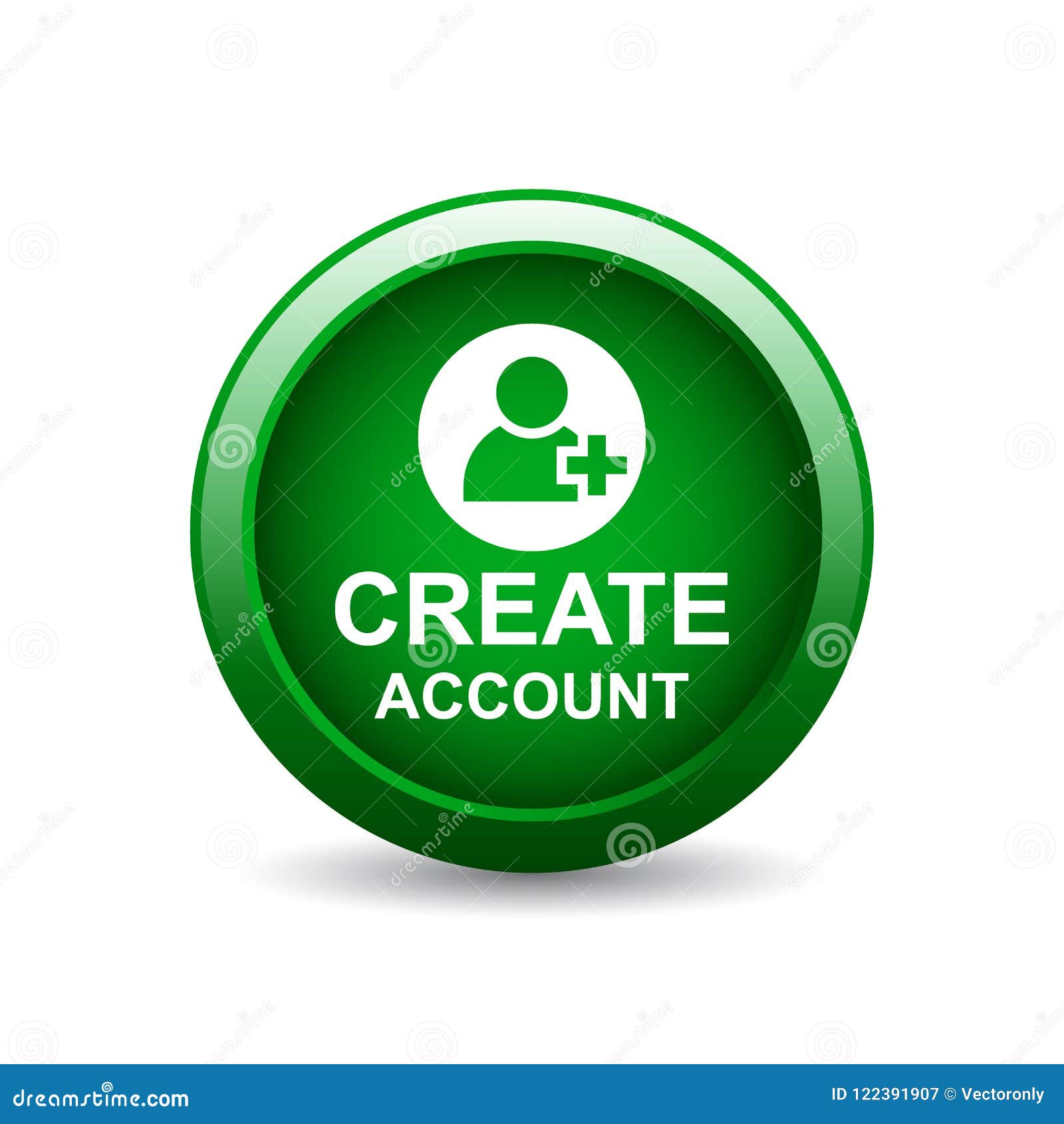 Create account button stock illustration. Illustration of list - 122391907