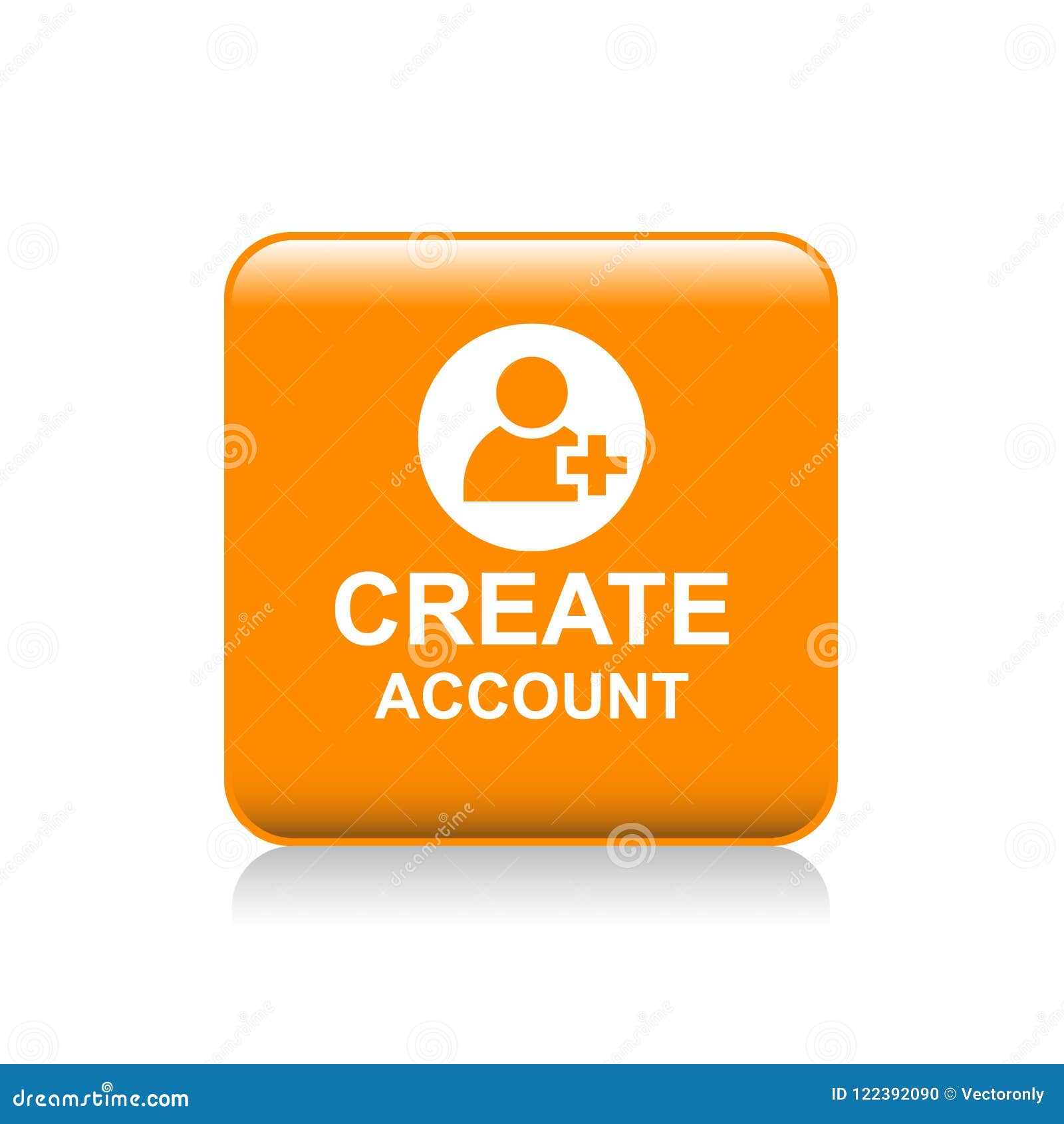 Create account button stock illustration. Illustration of icon - 122392090