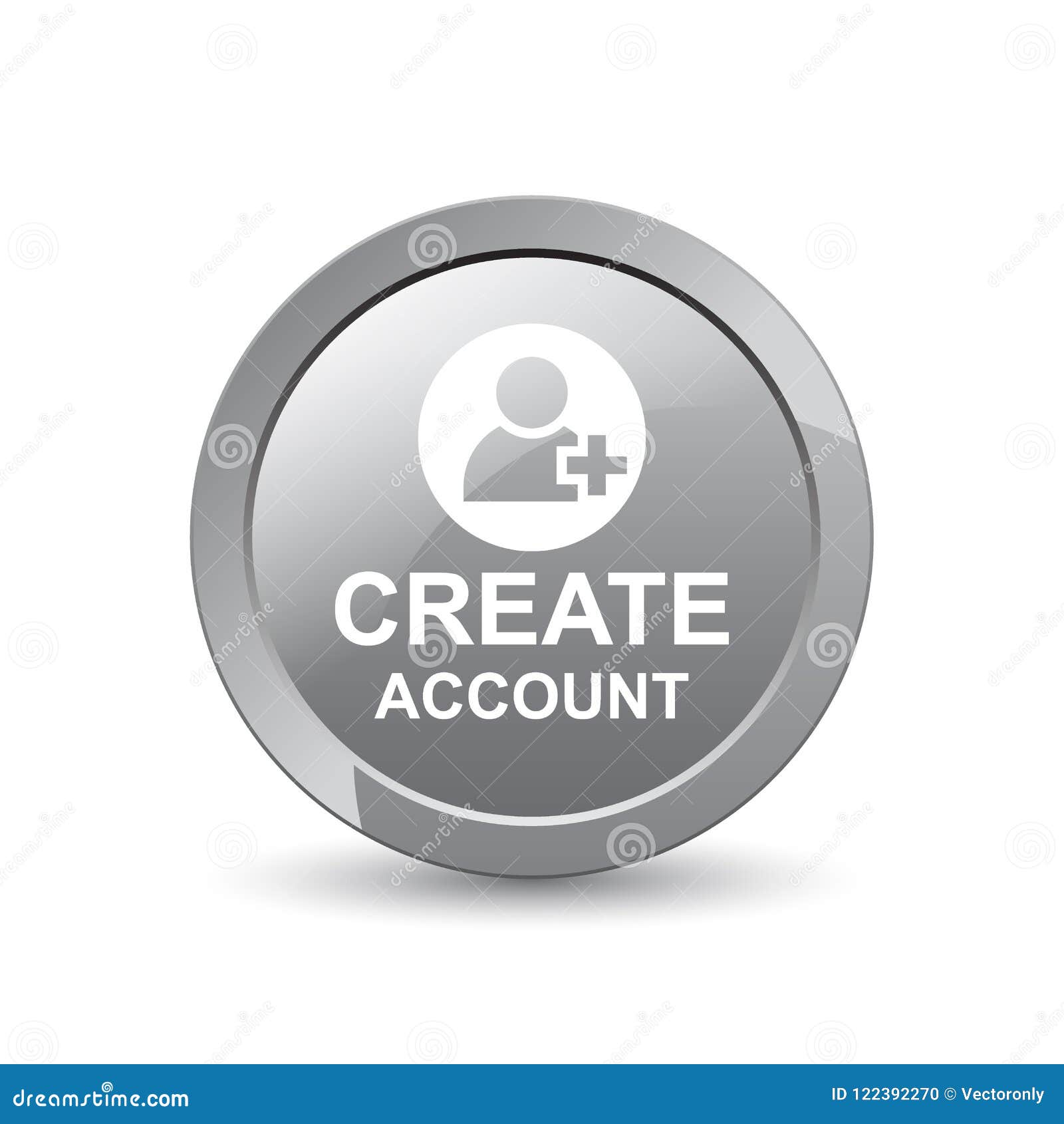 Create account button stock illustration. Illustration of button ...