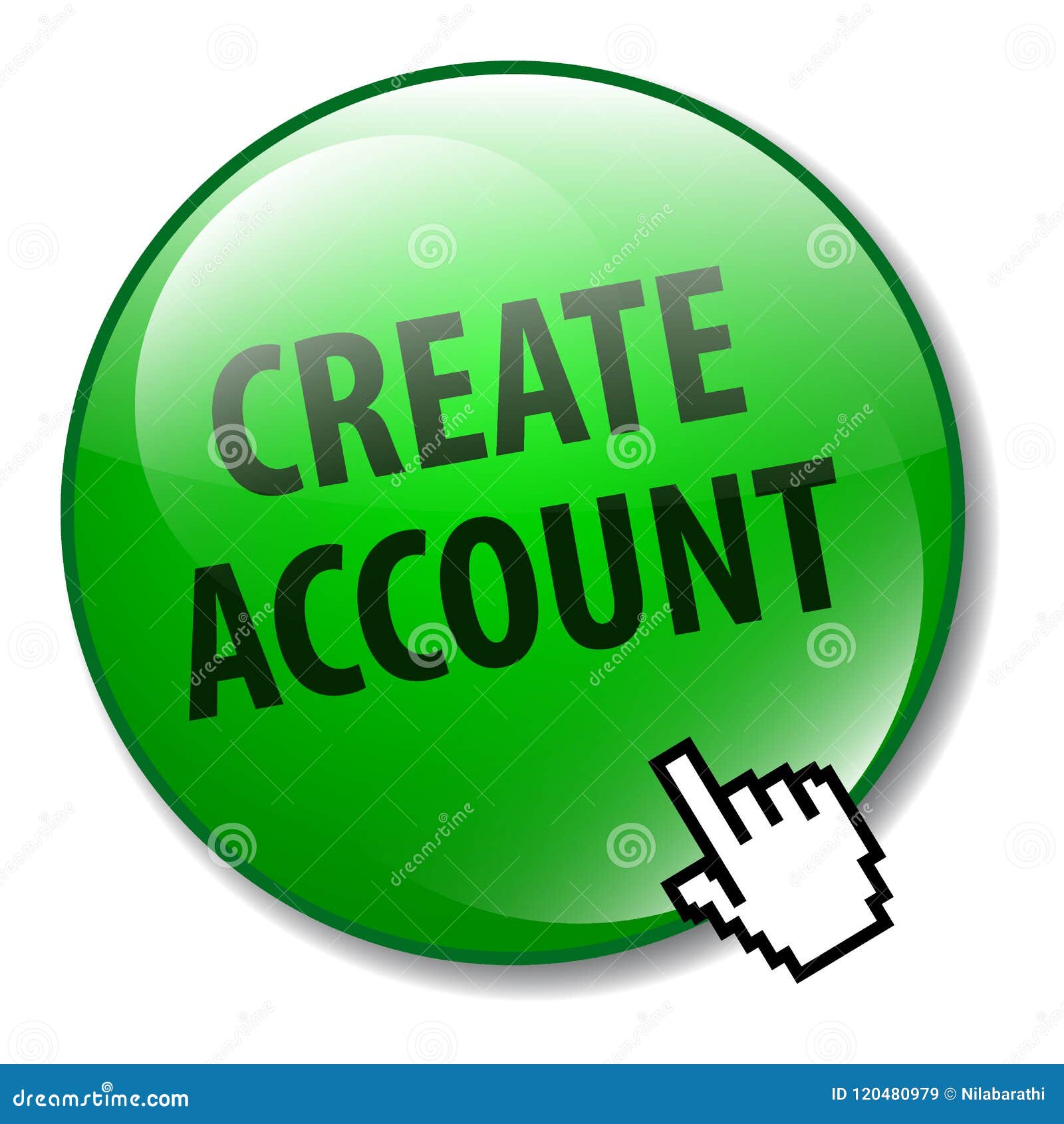 Create account button stock illustration. Illustration of cursor ... Create account button stock illustration. Illustration of cursor ...