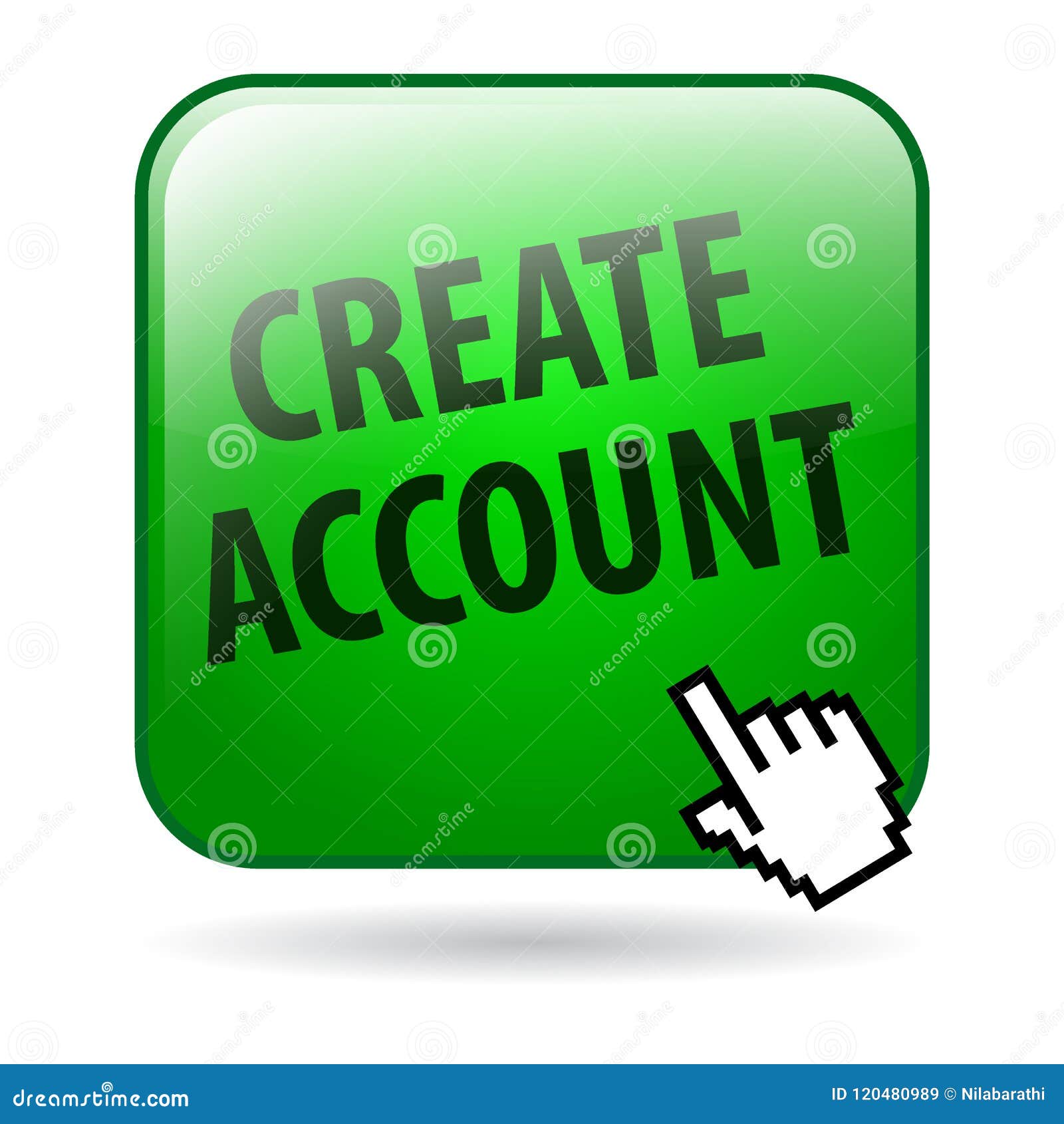 Create account button stock illustration. Illustration of elements ...