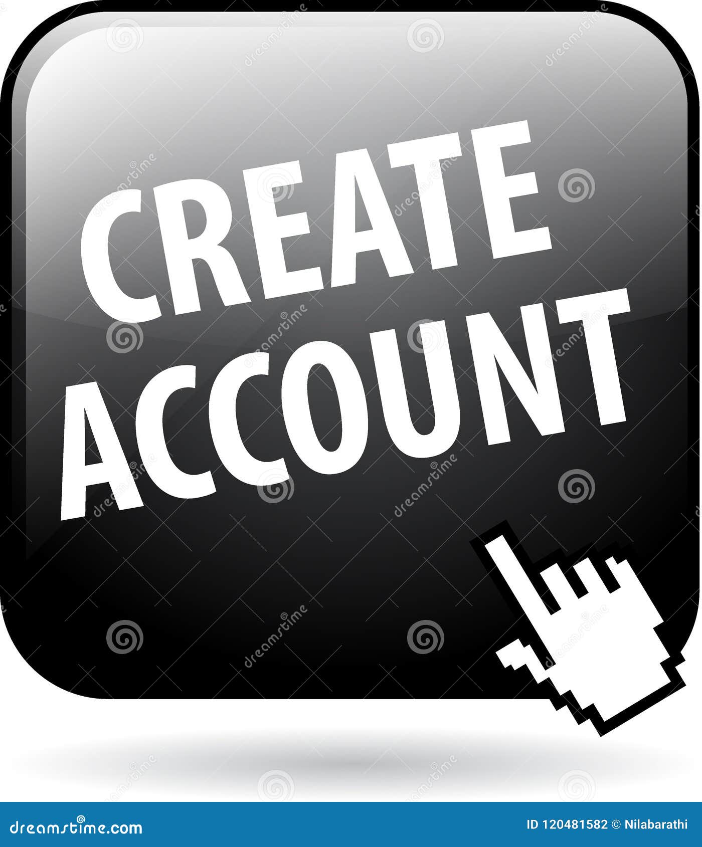 Create account button stock illustration. Illustration of graphic ...