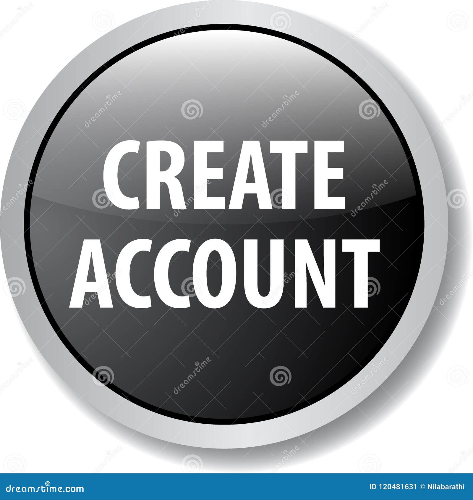 Create account button stock illustration. Illustration of members ...