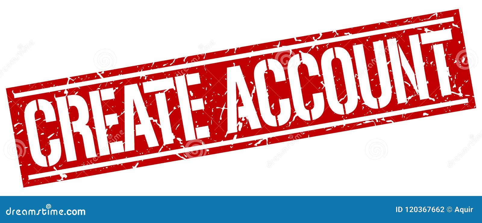 Create account stamp stock vector. Illustration of create - 120367662