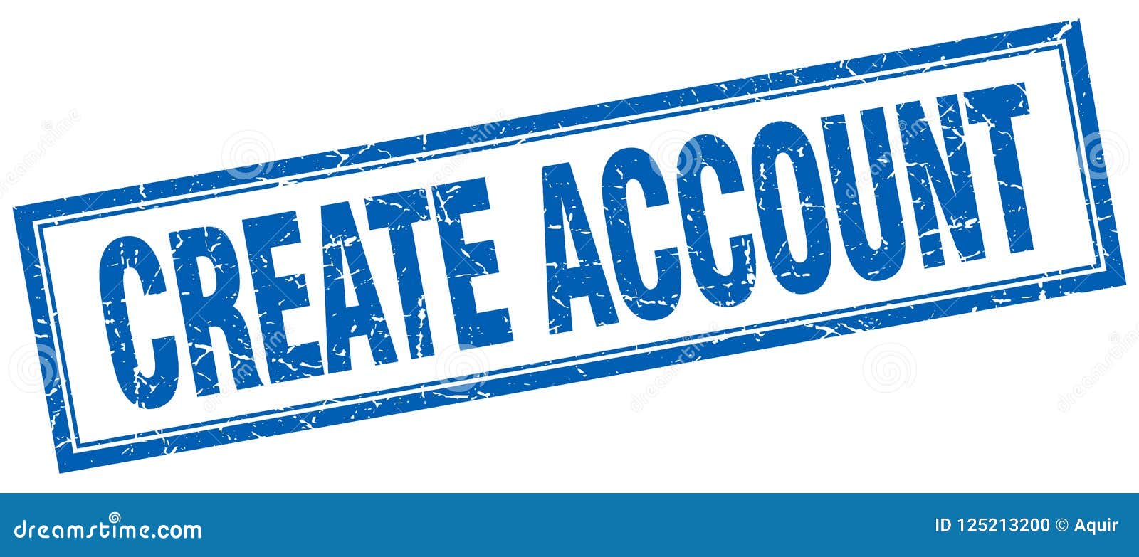 Create account stamp stock vector. Illustration of stamp - 125213200