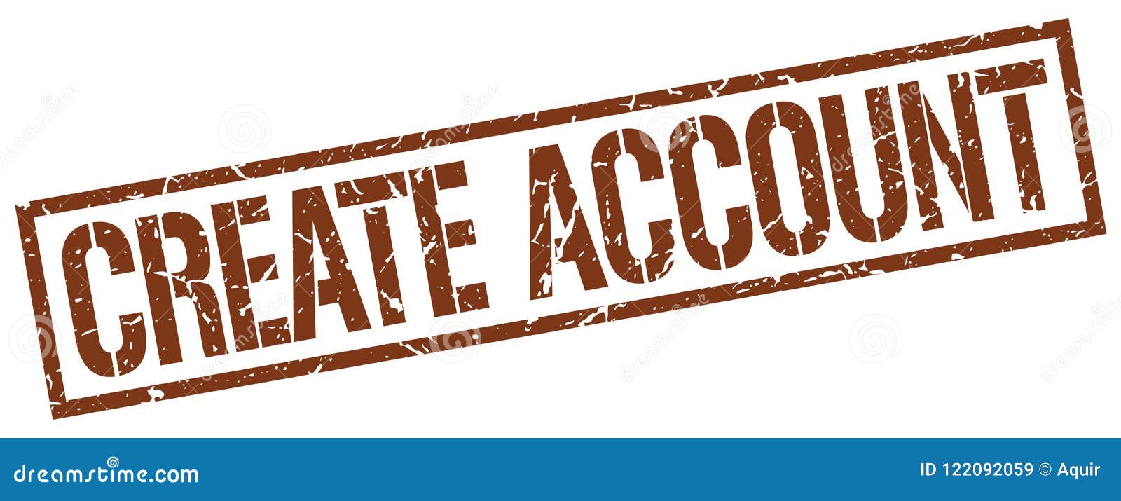 Create account stamp stock vector. Illustration of account - 122092059