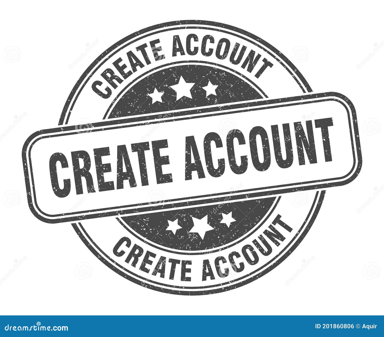 Create Account Stamp. Create Account Round Grunge Sign Stock Vector ...