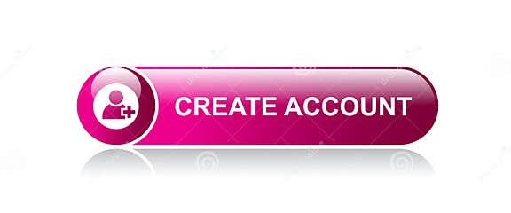 Create account button stock illustration. Illustration of flat - 122391454