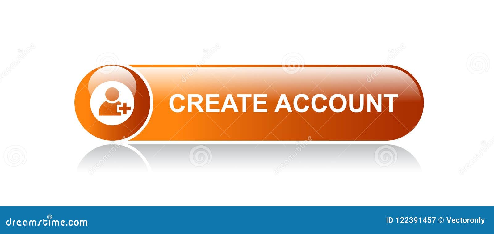 Create account button stock illustration. Illustration of enrol - 122391457
