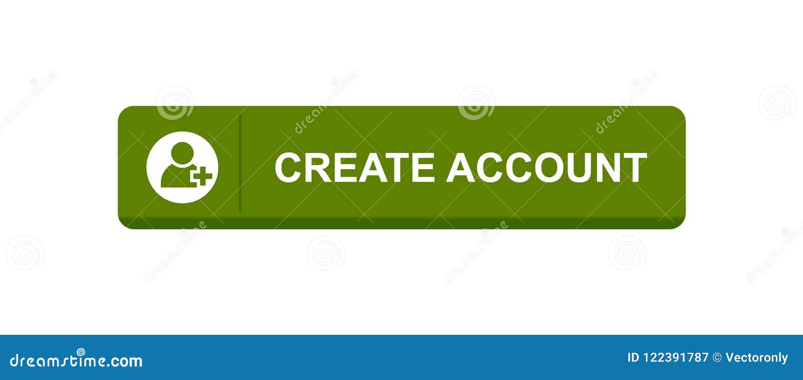 Create account button stock illustration. Illustration of login - 122391787