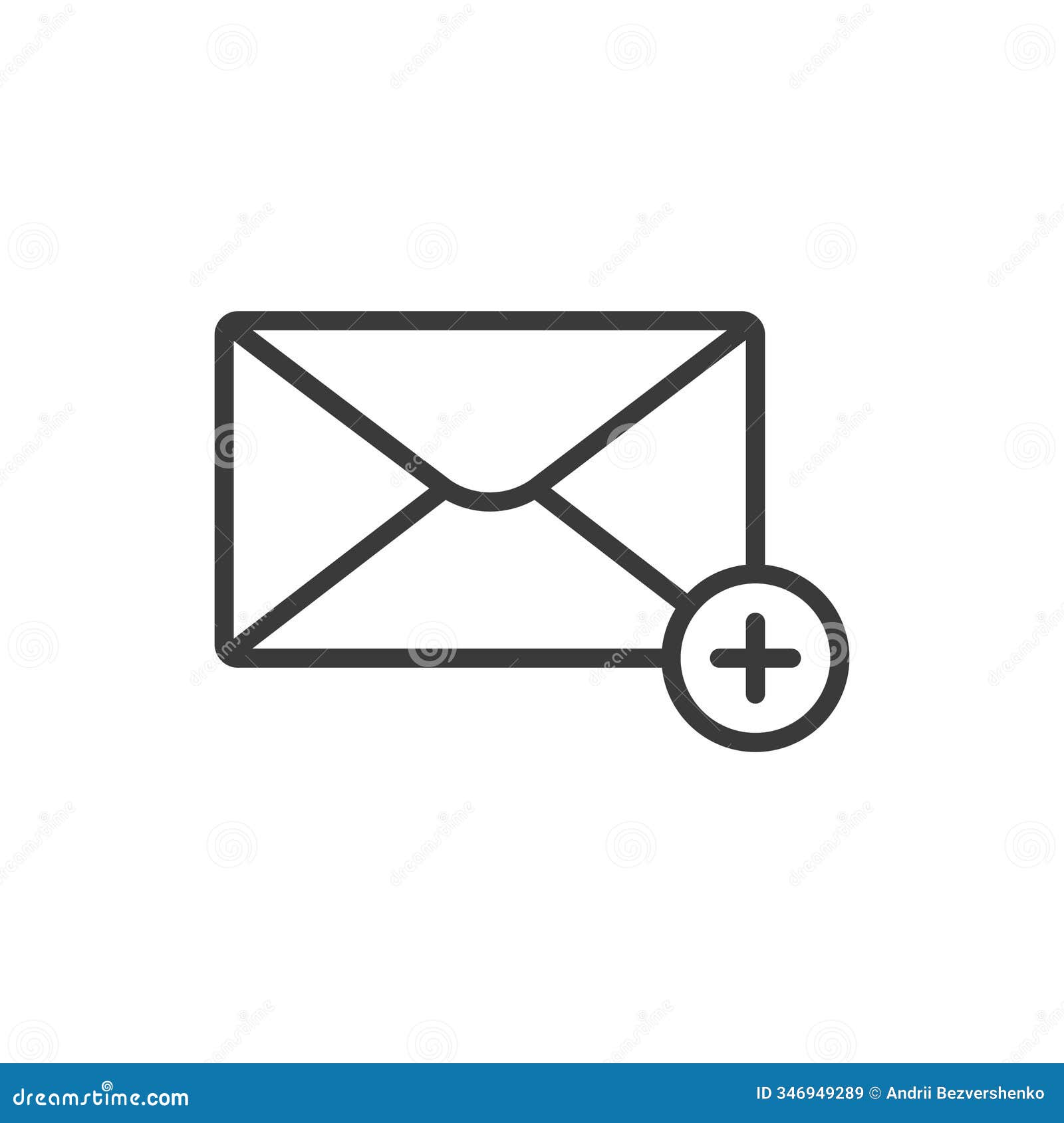 Create Add Email, Icon in Line Design. Create, Add, Email, New, Message ...
