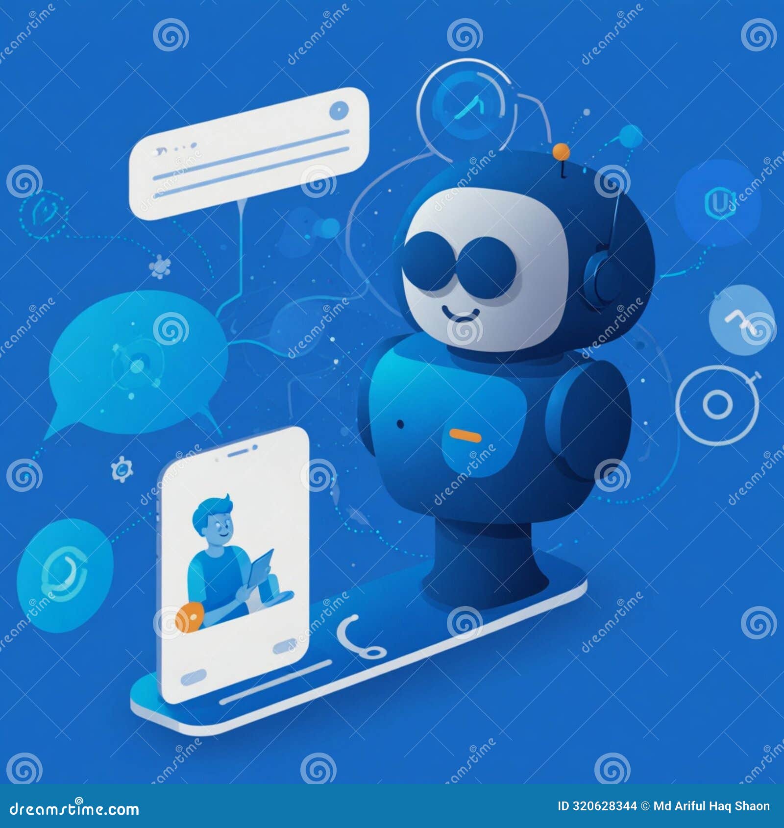 Create an AI-powered Customer Support Chatbot that Can Handle Complex Queries Stock Illustration ...