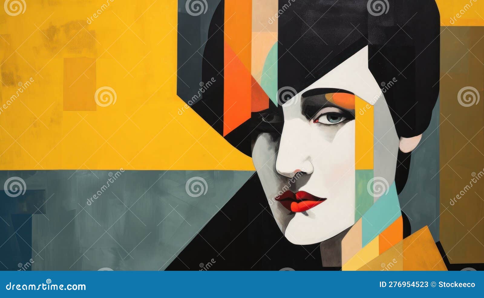 Create an Appropriation Art Portrait with Suprematism Style Stock ...