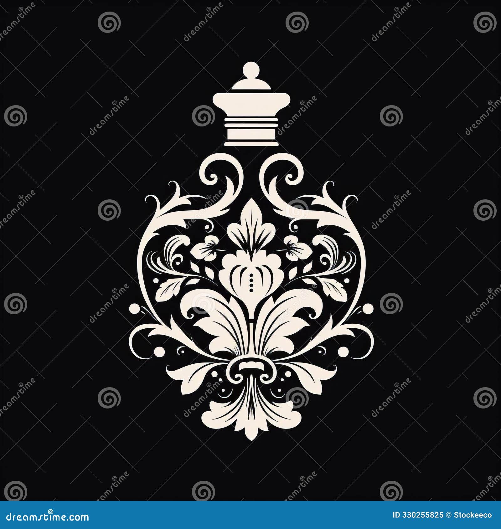 Create a Beautiful Perfume Bottle Vector Stencil Design Stock ...